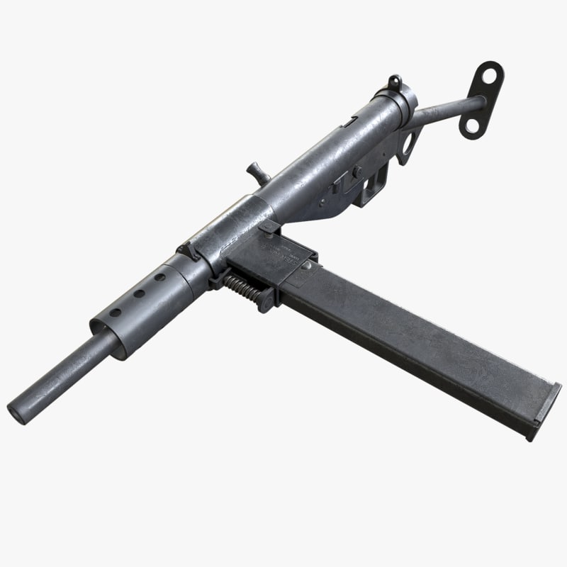 3d model sten mark ii submachine gun