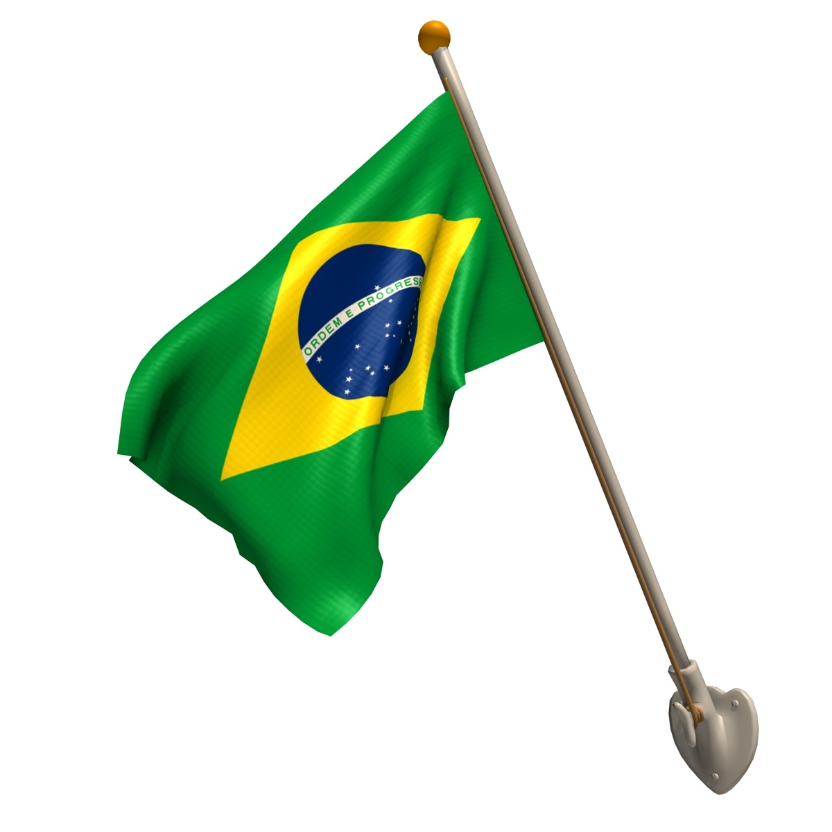3d model wall brazilian flag 25