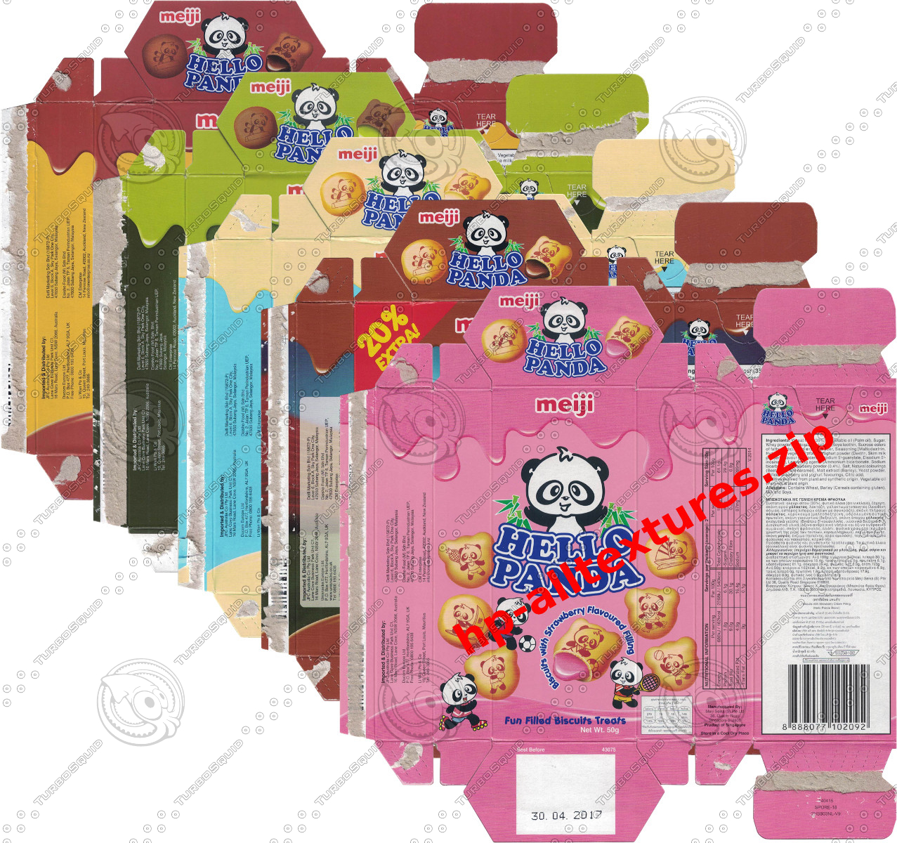 3d meiji hello panda snack