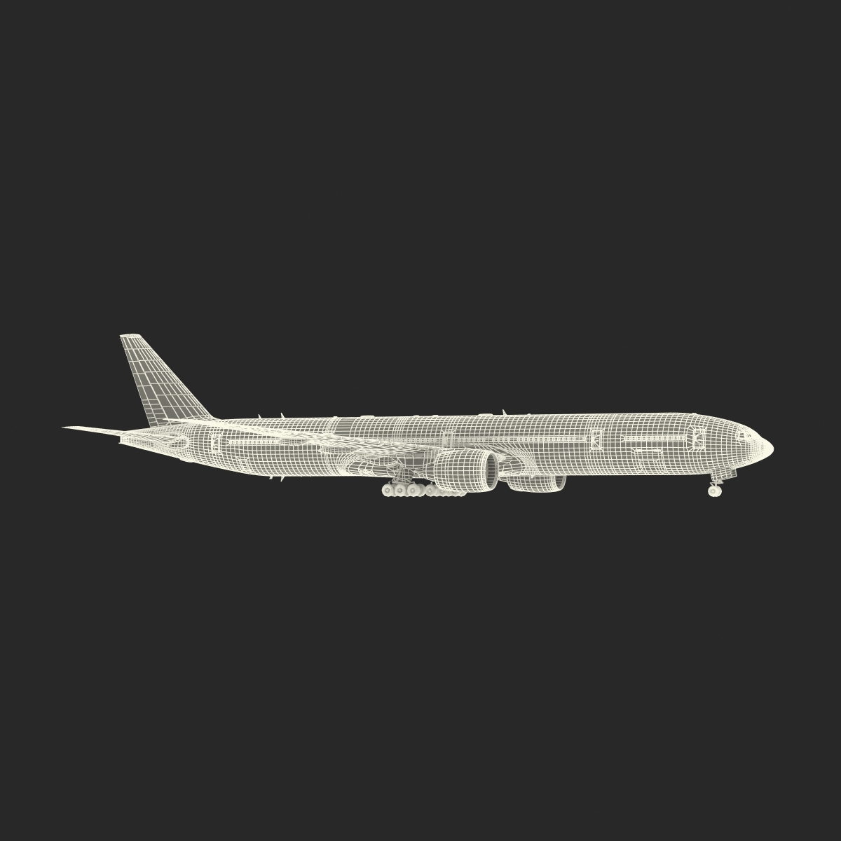 3d model of boeing 777-300er air france