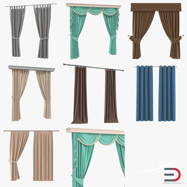 3d model curtain