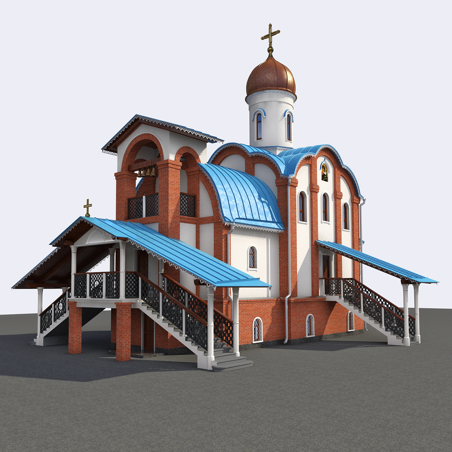 3d model of orthodox church