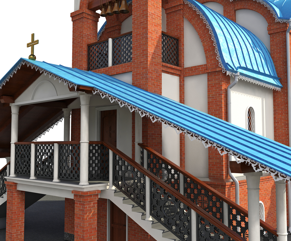 3d model of orthodox church