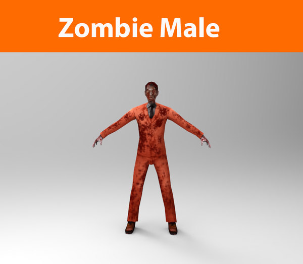 zombie male character 3d 3ds