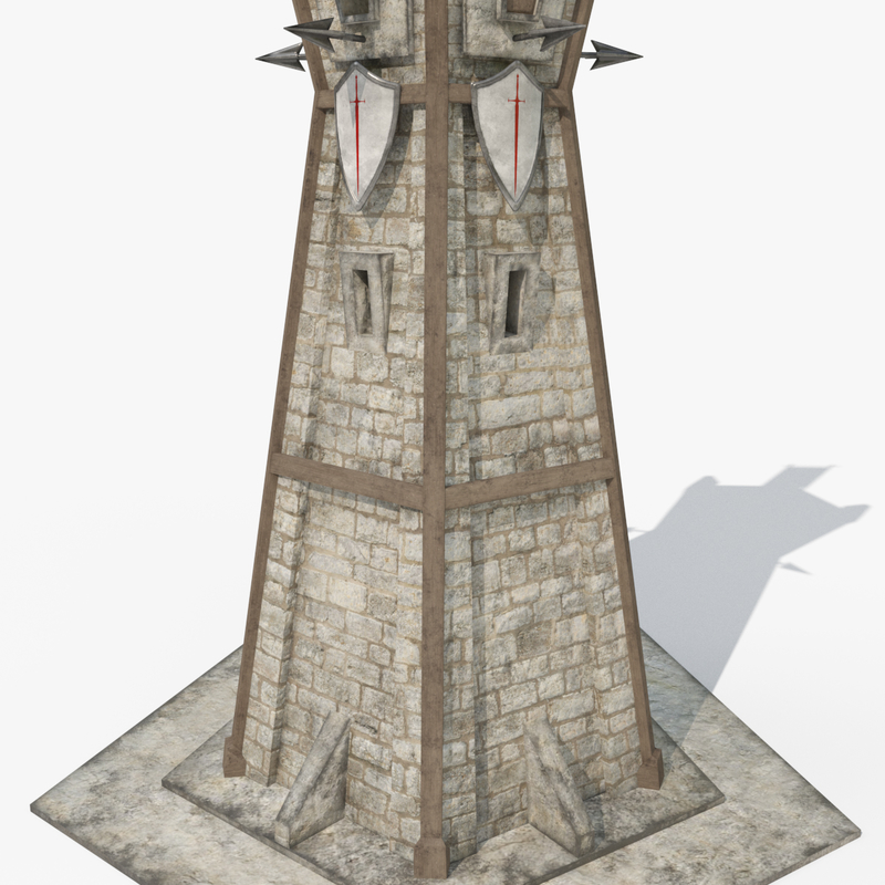 medieval tower 3d max