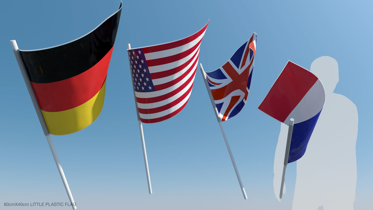 3d waving flag animations