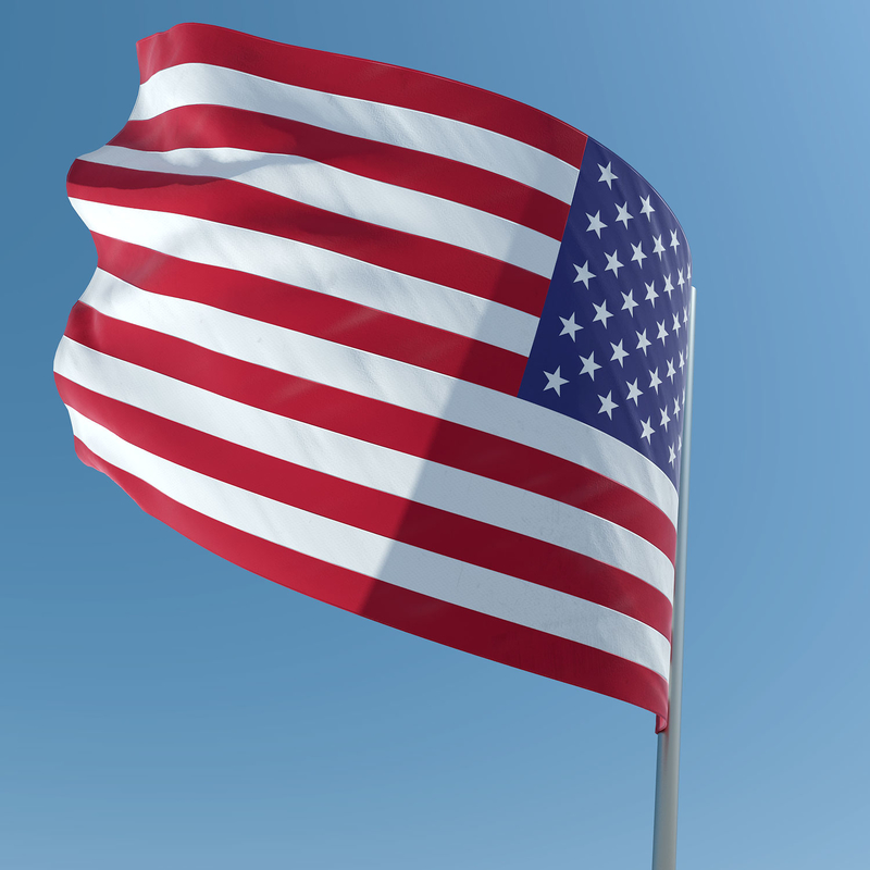 3d waving flag animations