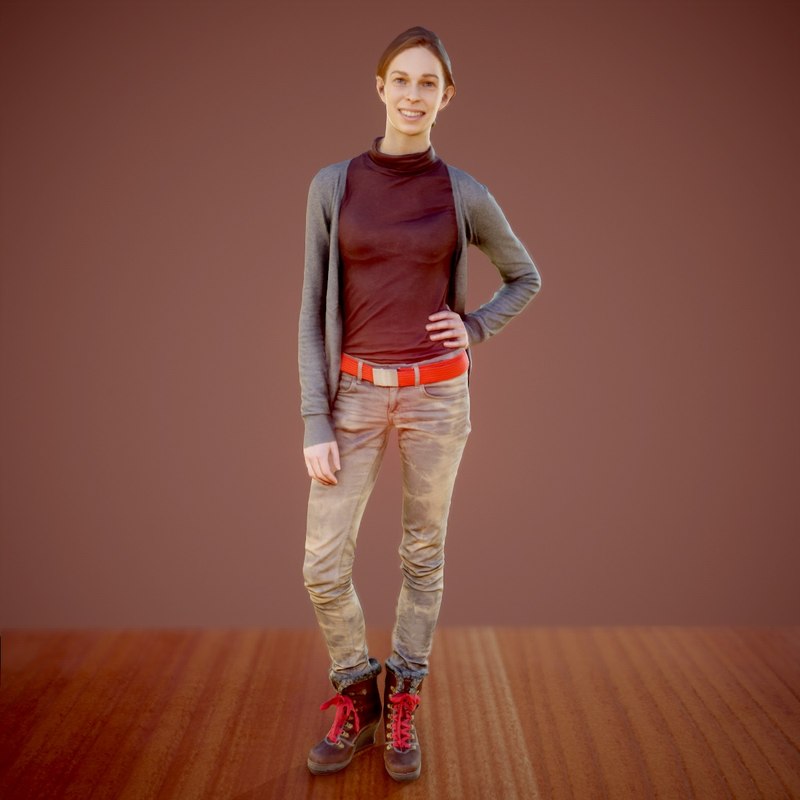 obj smiling girl casual