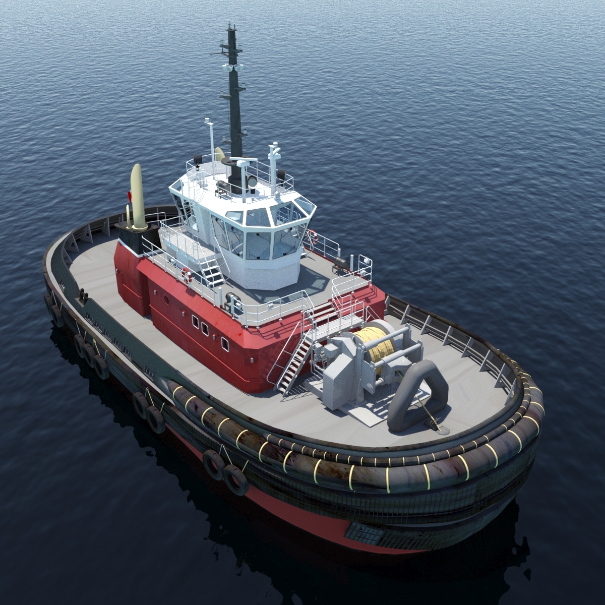 3d model tugboat type z-peller length