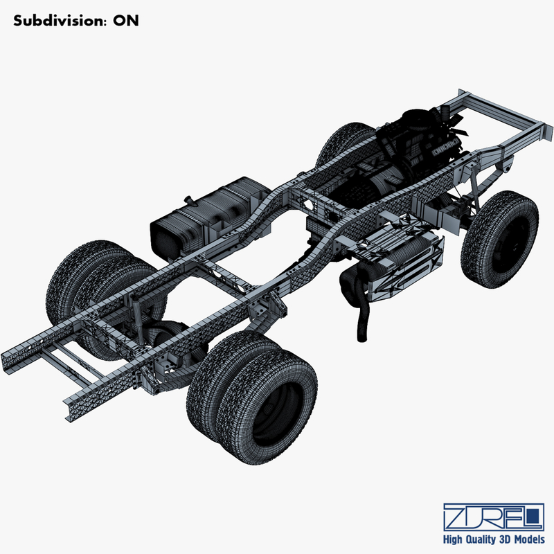 truck chassis 4x4 v 3d max