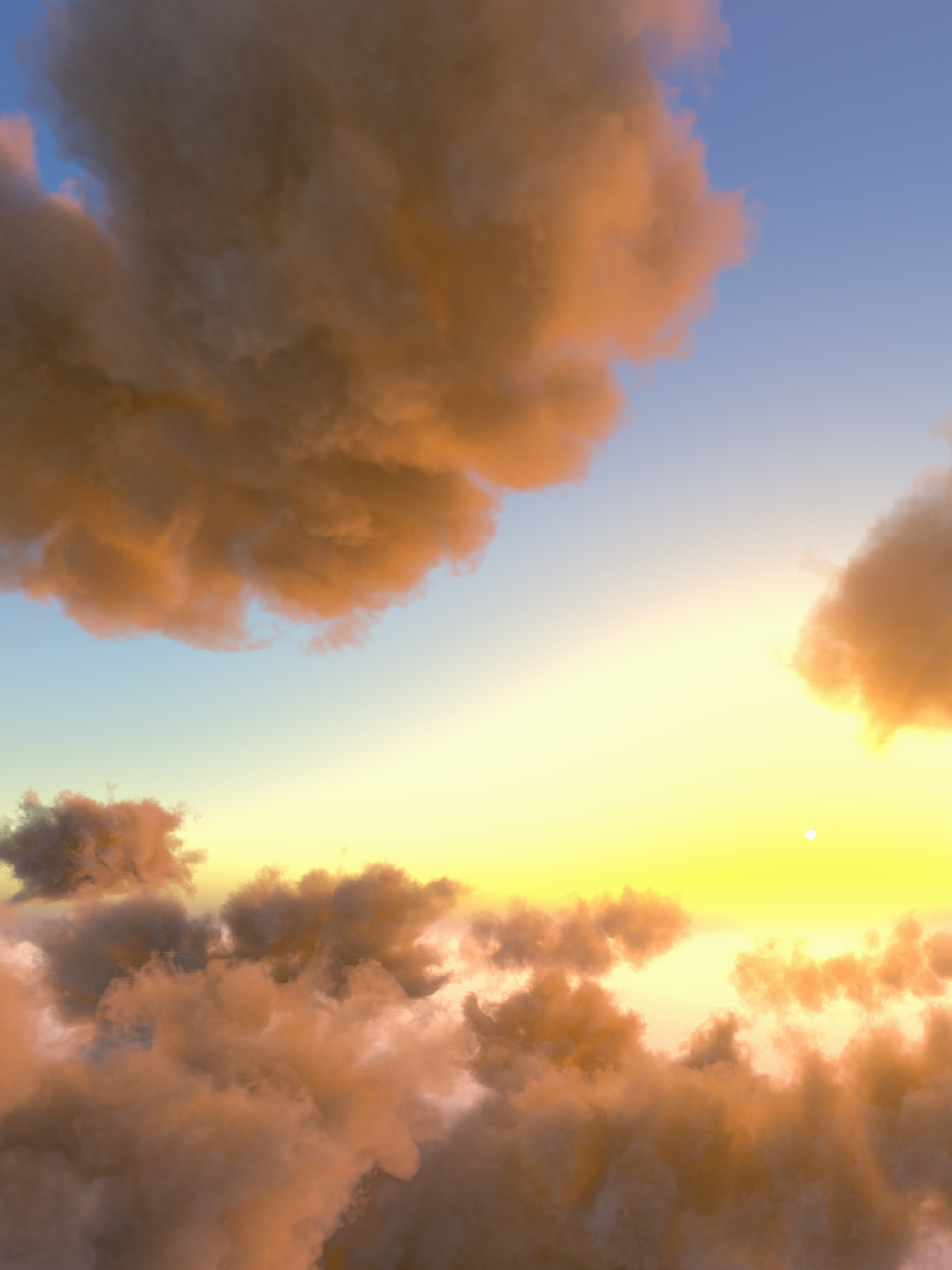 3d pack clouds model