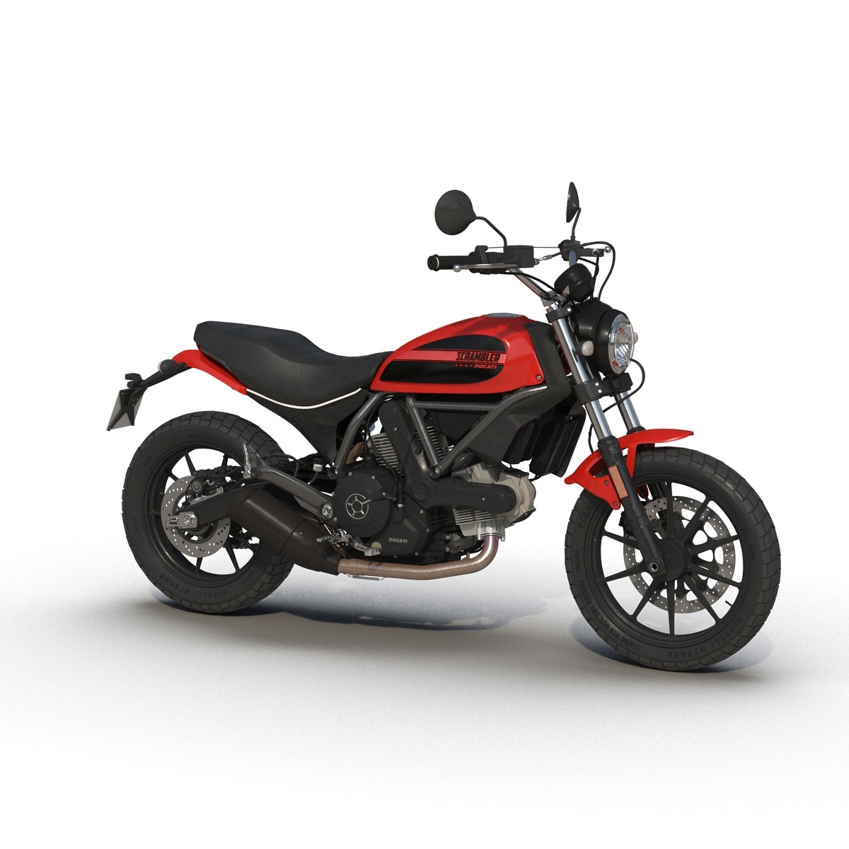 3d motorcycle ducati scrambler sixty2 model