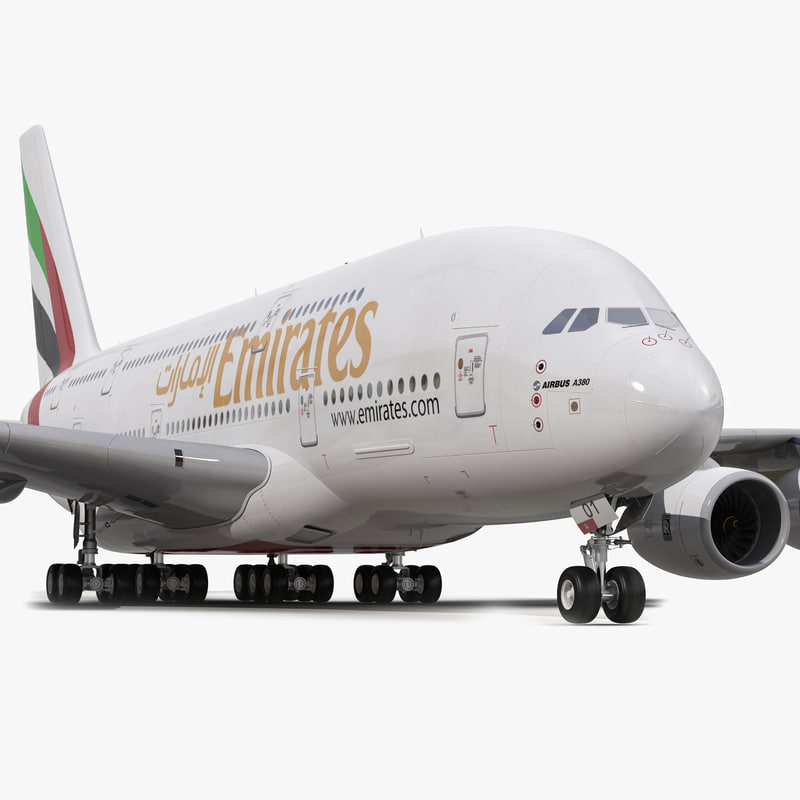 3d airbus a380-800 emirates