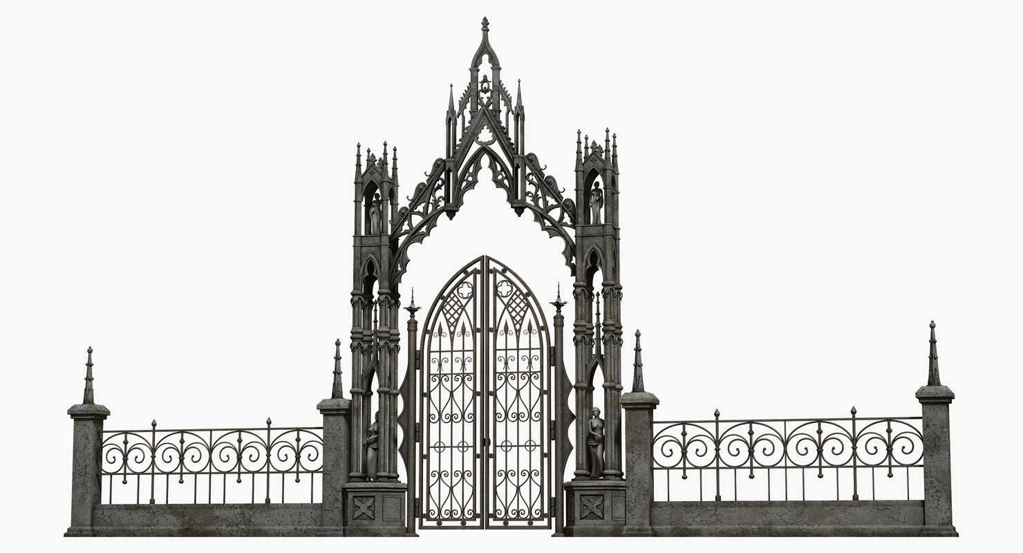 3d model gothic gate