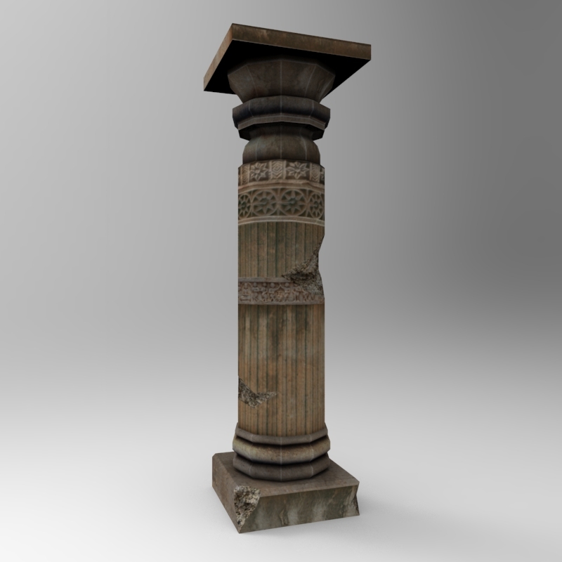 broken pillar 3d model