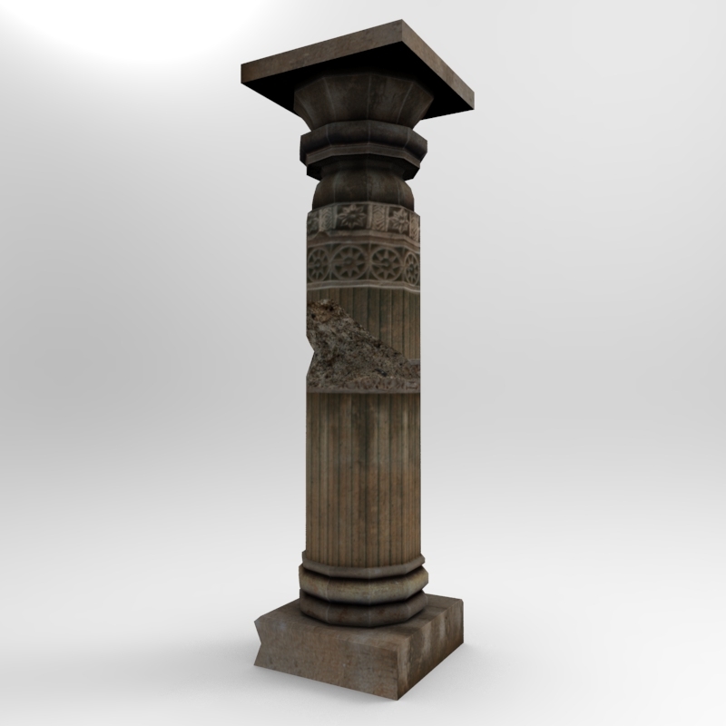 broken pillar 3d model