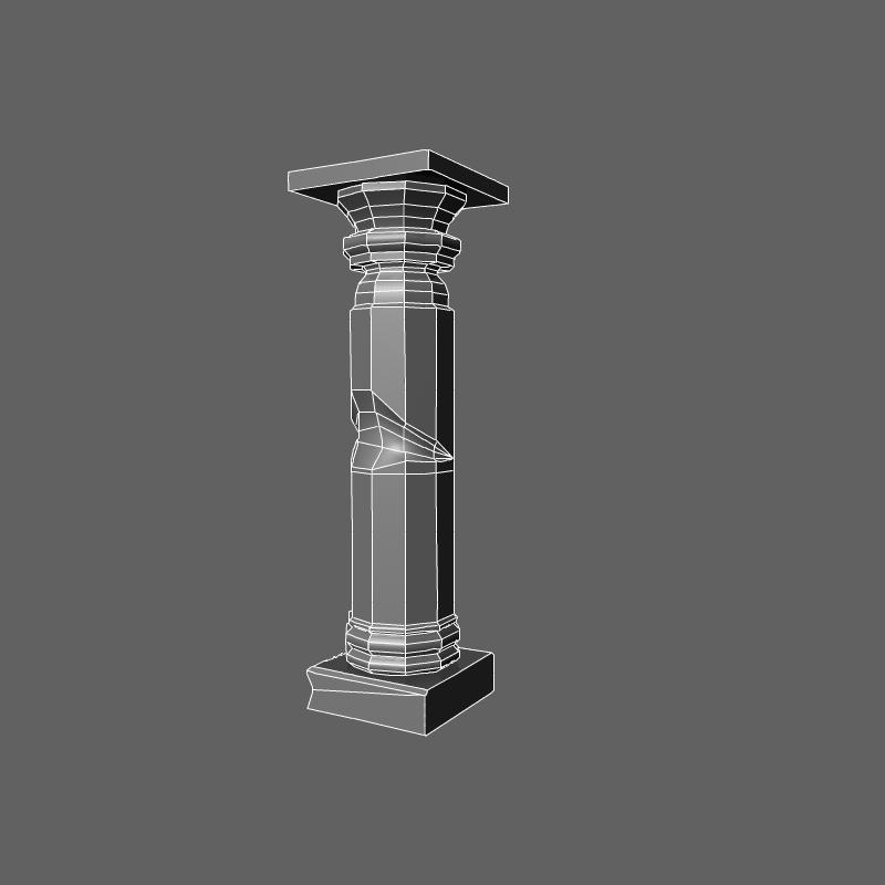 broken pillar 3d model