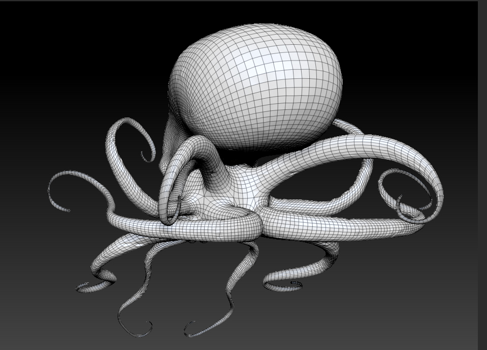 3d model octopus monster