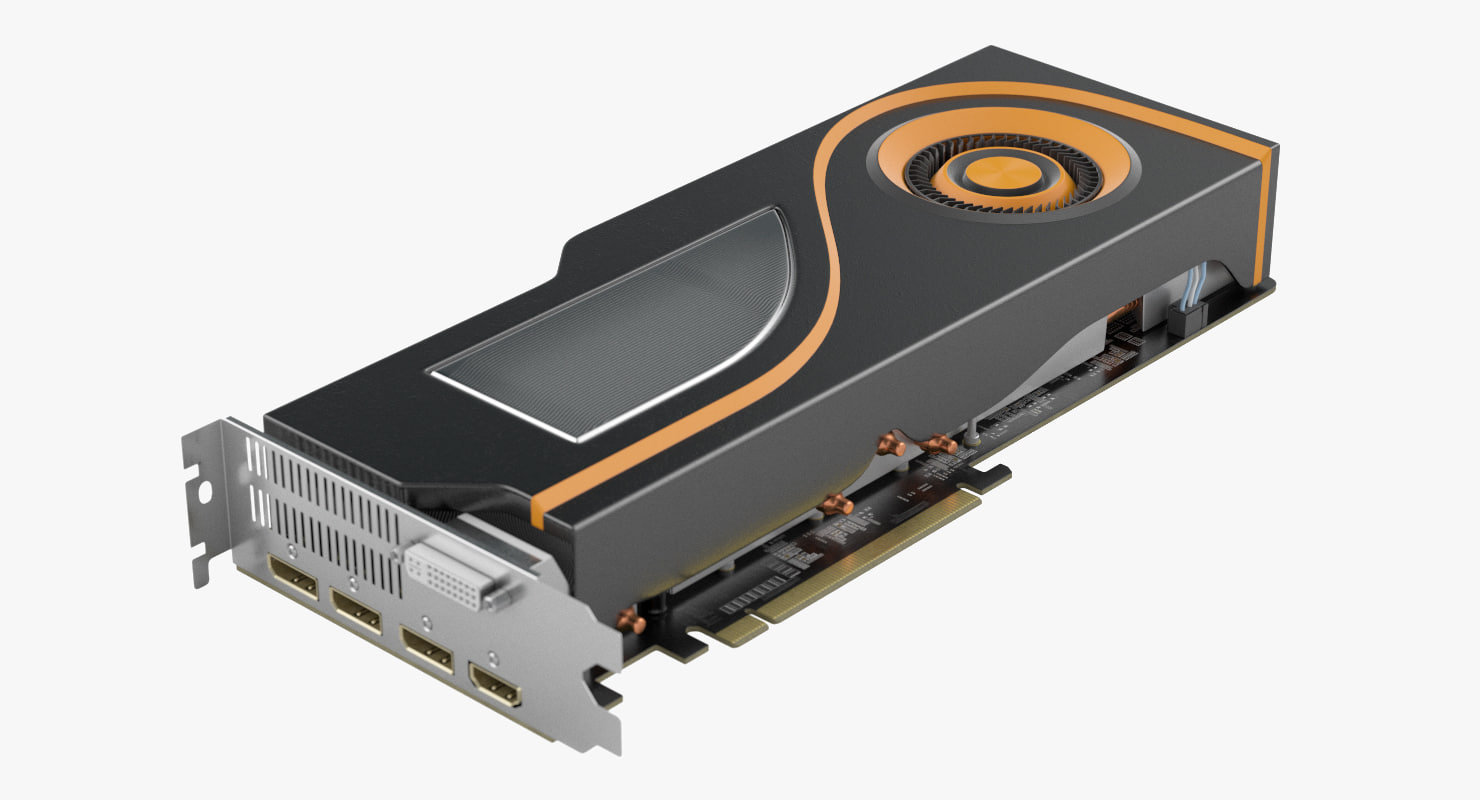 general graphics card component 3d model