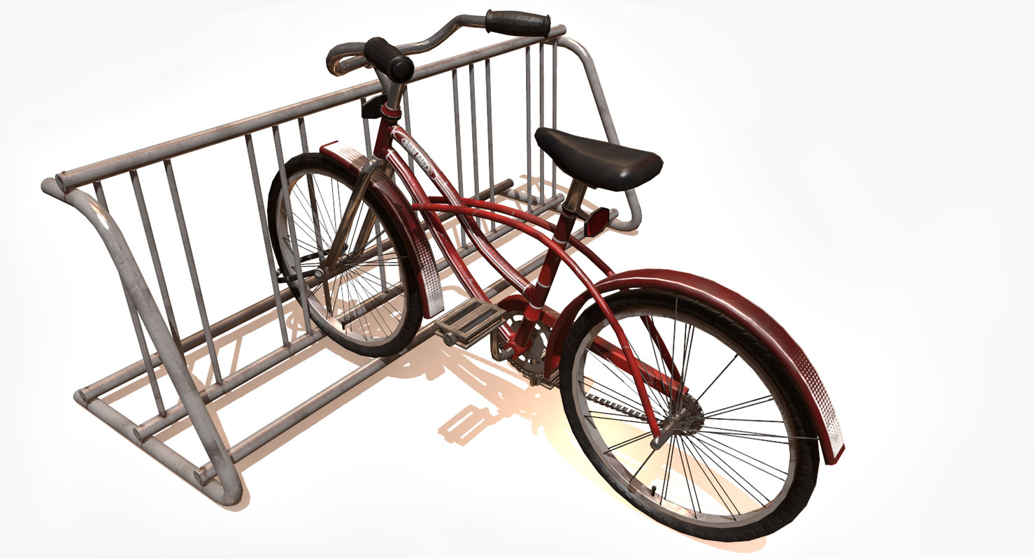 3d bicycle bike rack prop