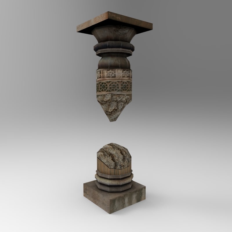 broken pillar 03 obj