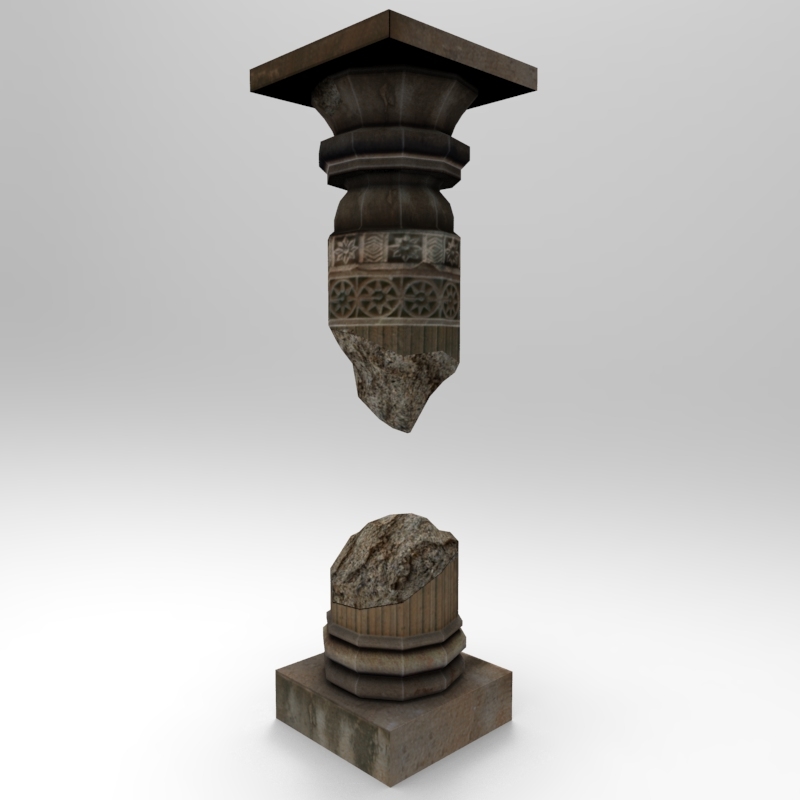 broken pillar 03 obj