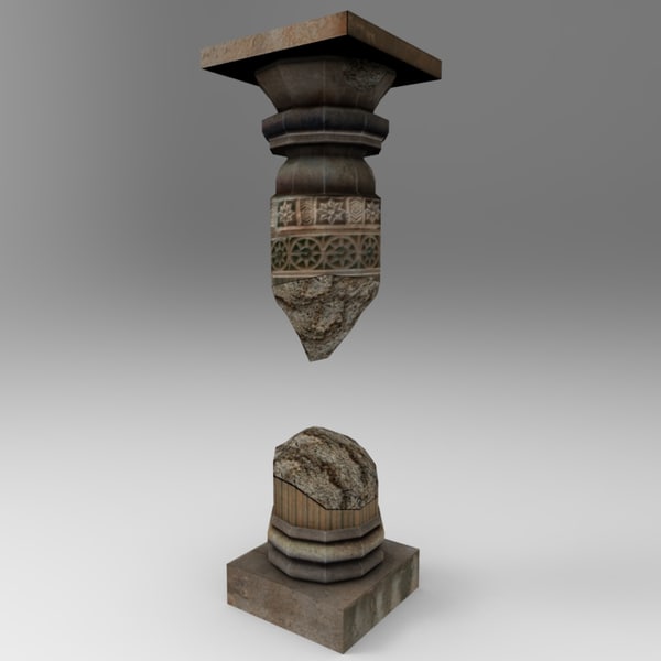 broken pillar 03 obj