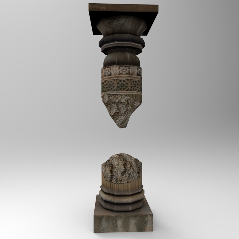 broken pillar 03 obj
