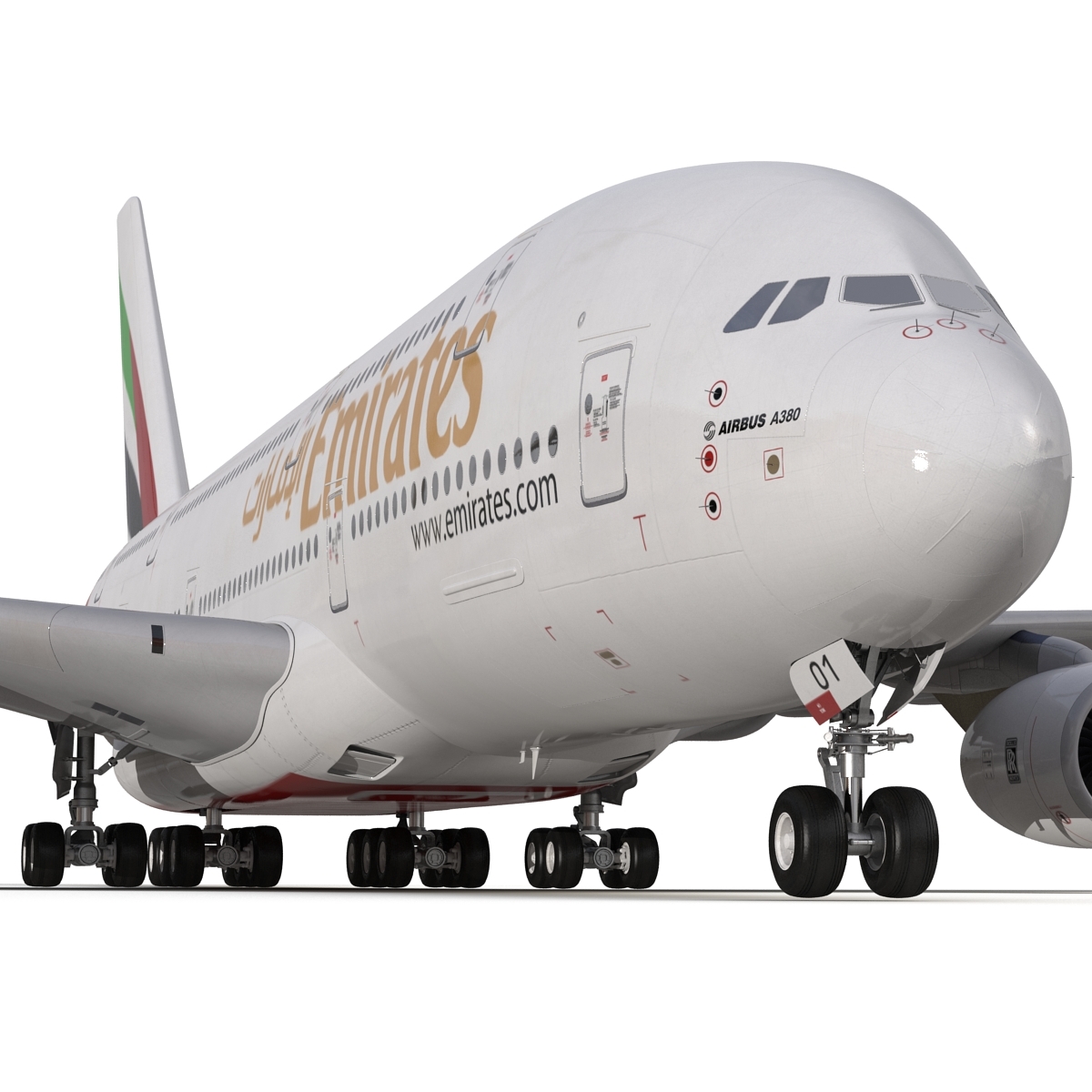 空中客车A380-900 Emirates Rigged 3D模型3D模型 - TurboSquid 1063572