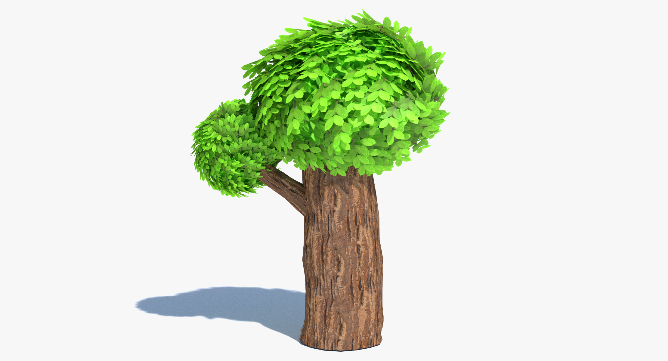 3ds tall cartoon tree