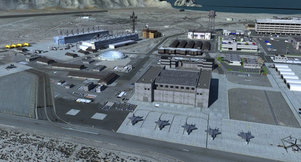 3d naval military base model