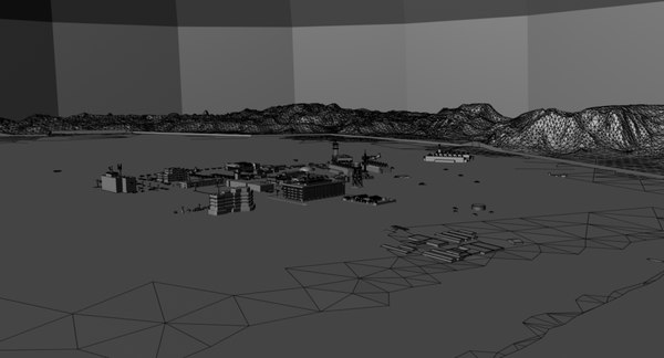 3d naval military base model