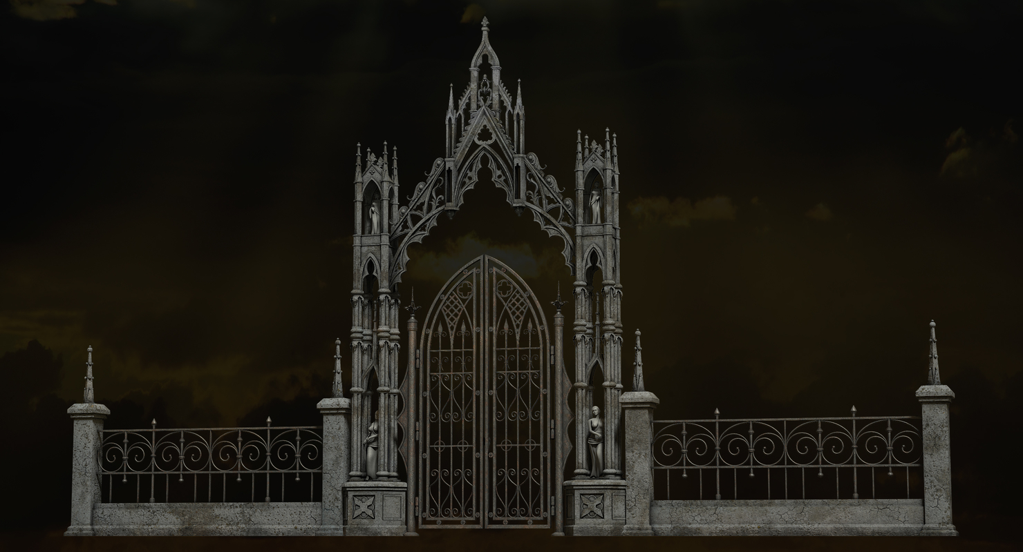 3d model gothic gate