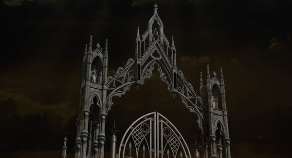 3d model gothic gate