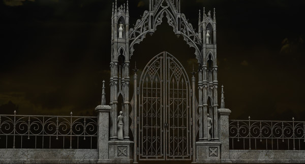 3d model gothic gate