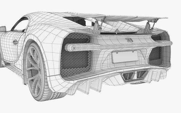 bugatti chiron 2017 obj