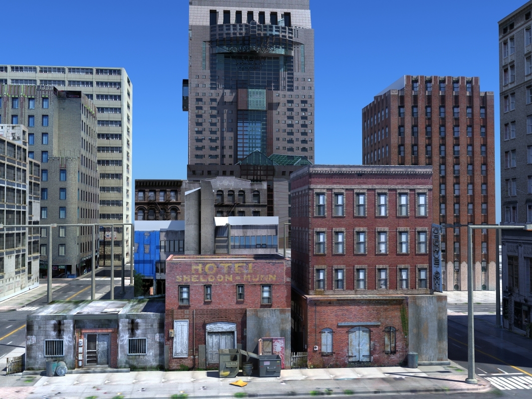 city building 3d obj