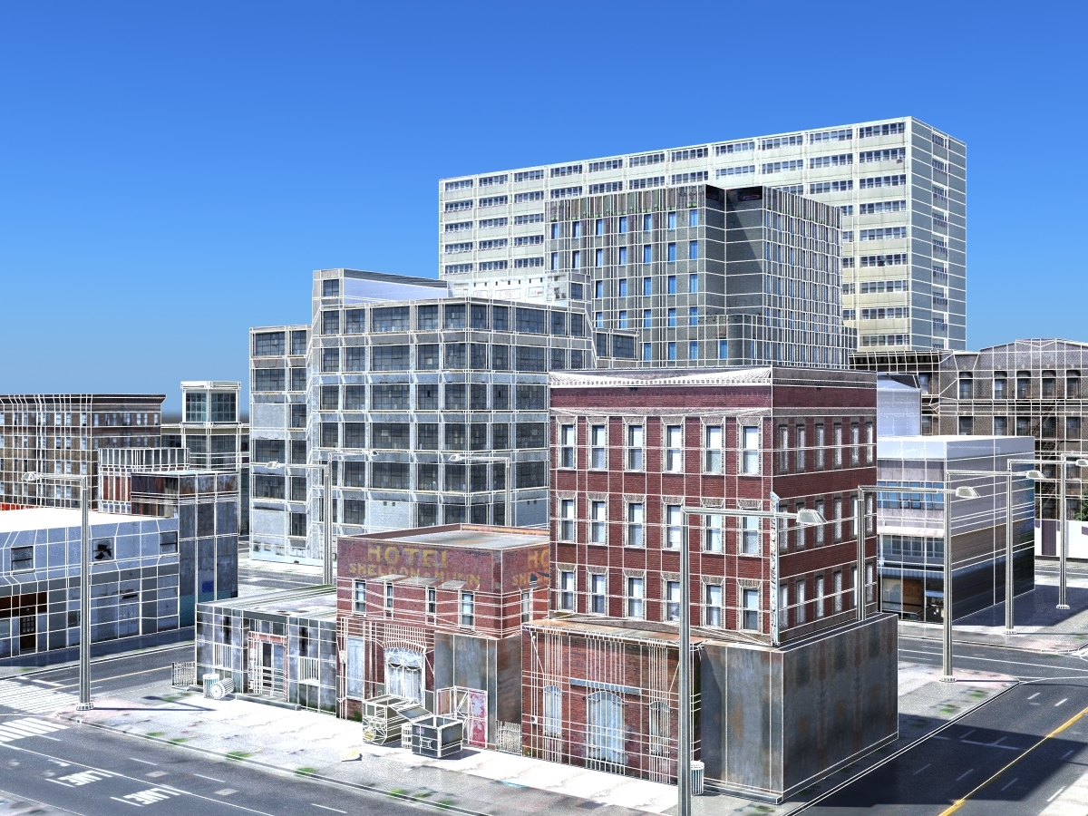 city building 3d obj