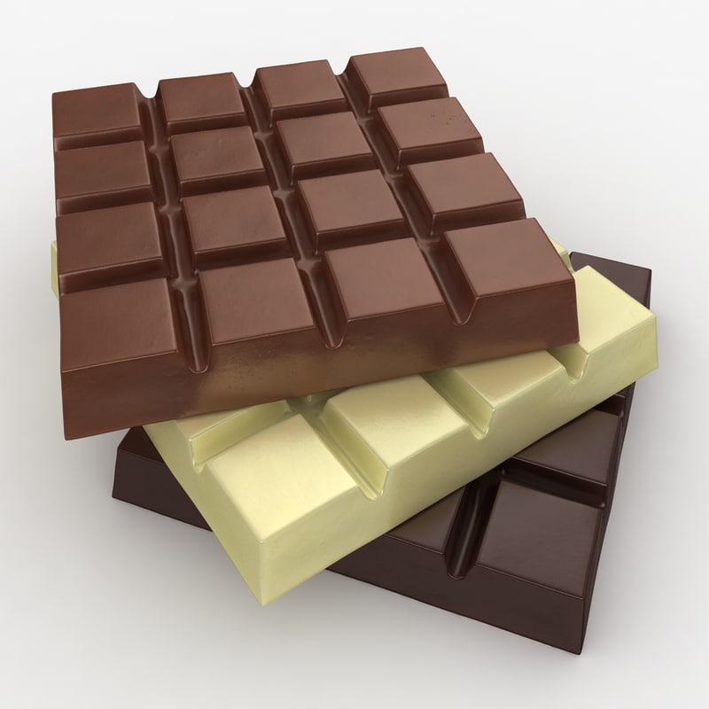 3d realistic chocolate bar 3