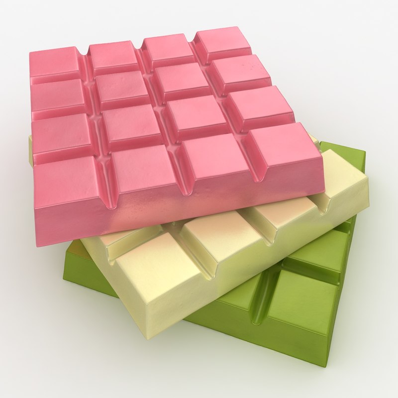 3d model realistic chocolate bar 3