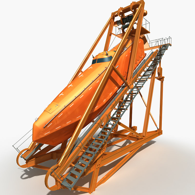 3ds freefall lifeboat davit ramp
