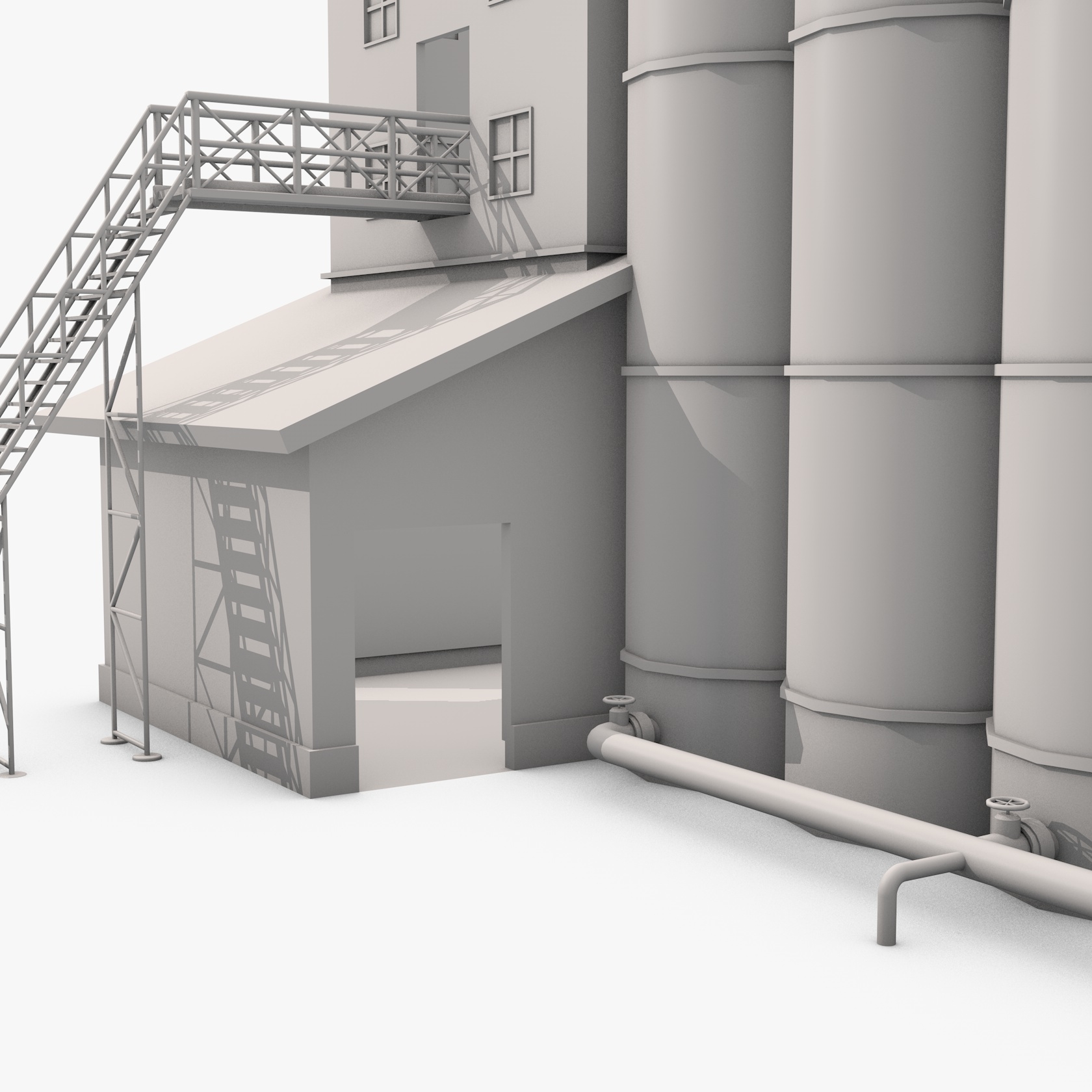 3d dxf industrial building