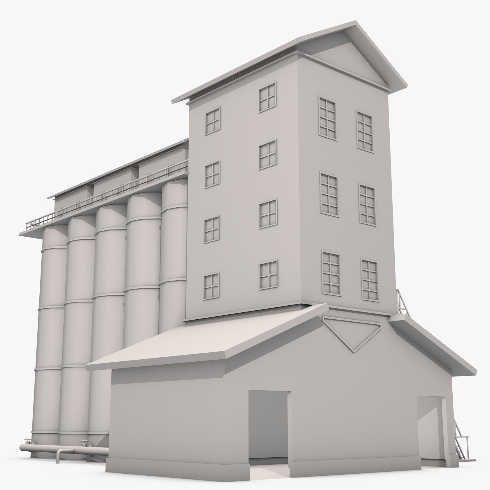 3d dxf industrial building
