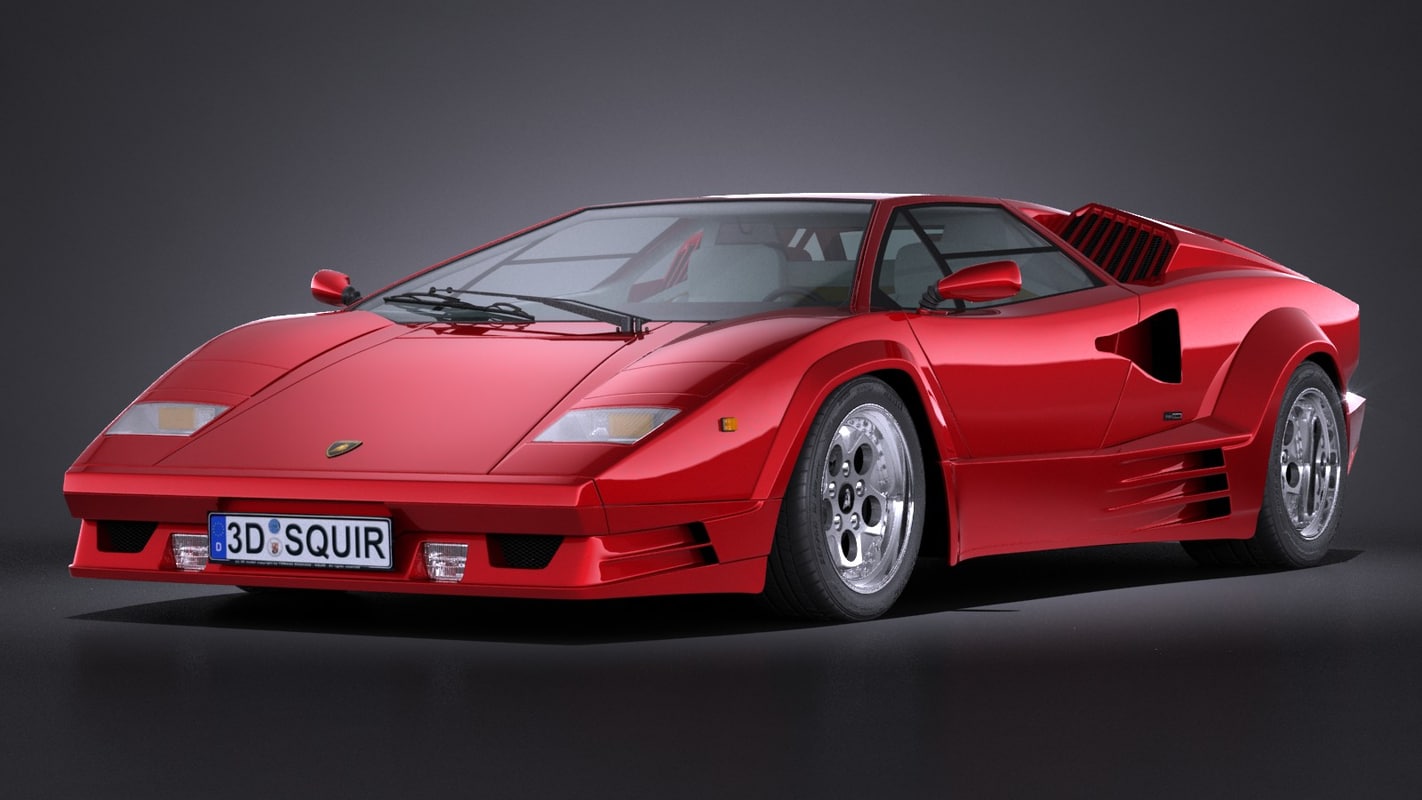 lamborghini countach anniversary 3d model