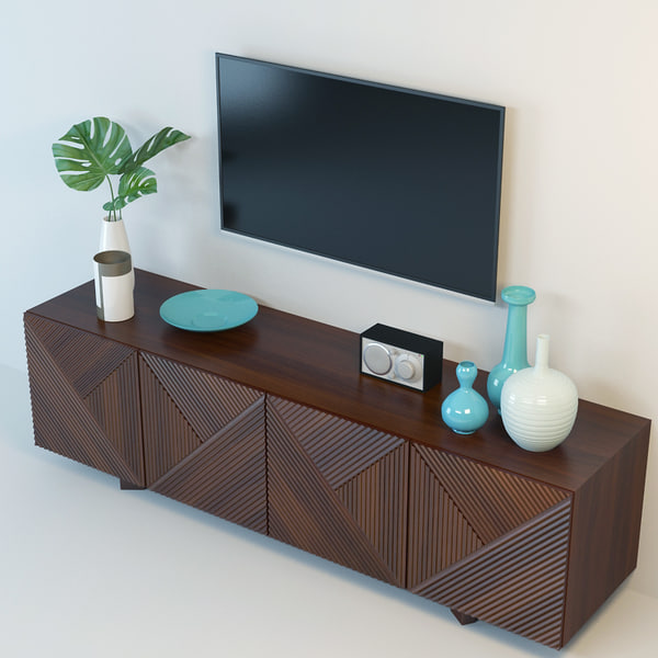 3d designer media console