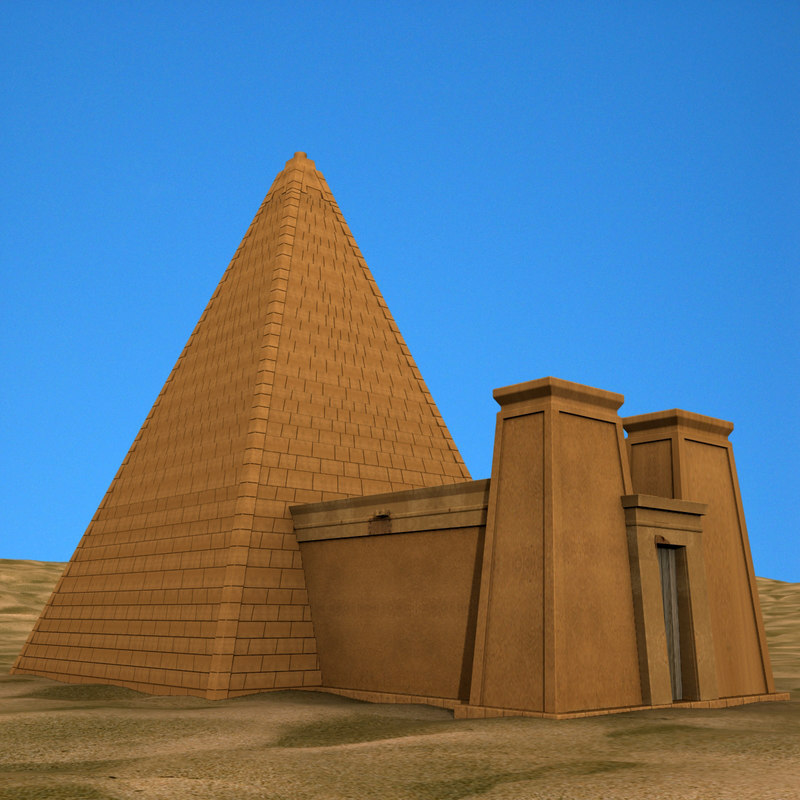 3d model sudanese nubian pyramid