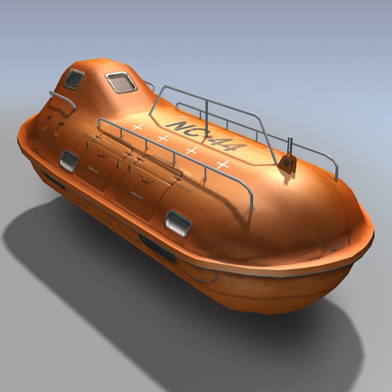 3d lifeboat pack model