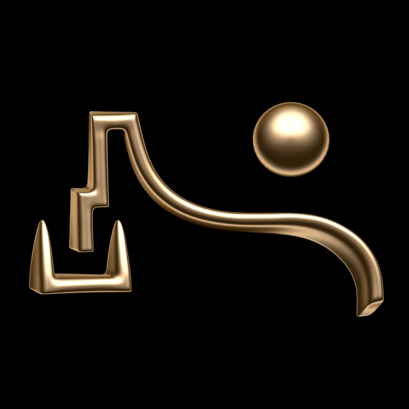 egyptian hieroglyphics symbols 3d model
