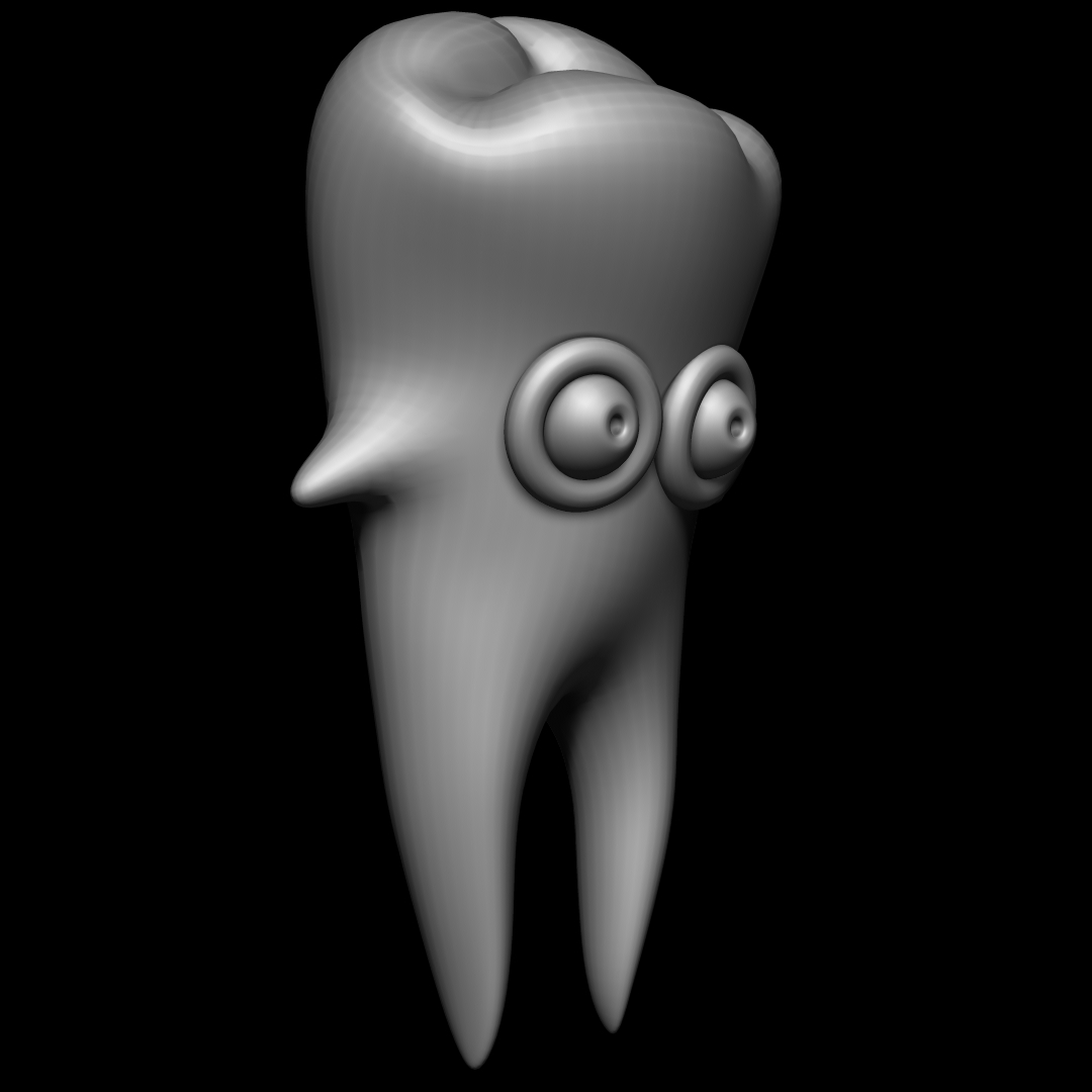 3d cartoon tooth model