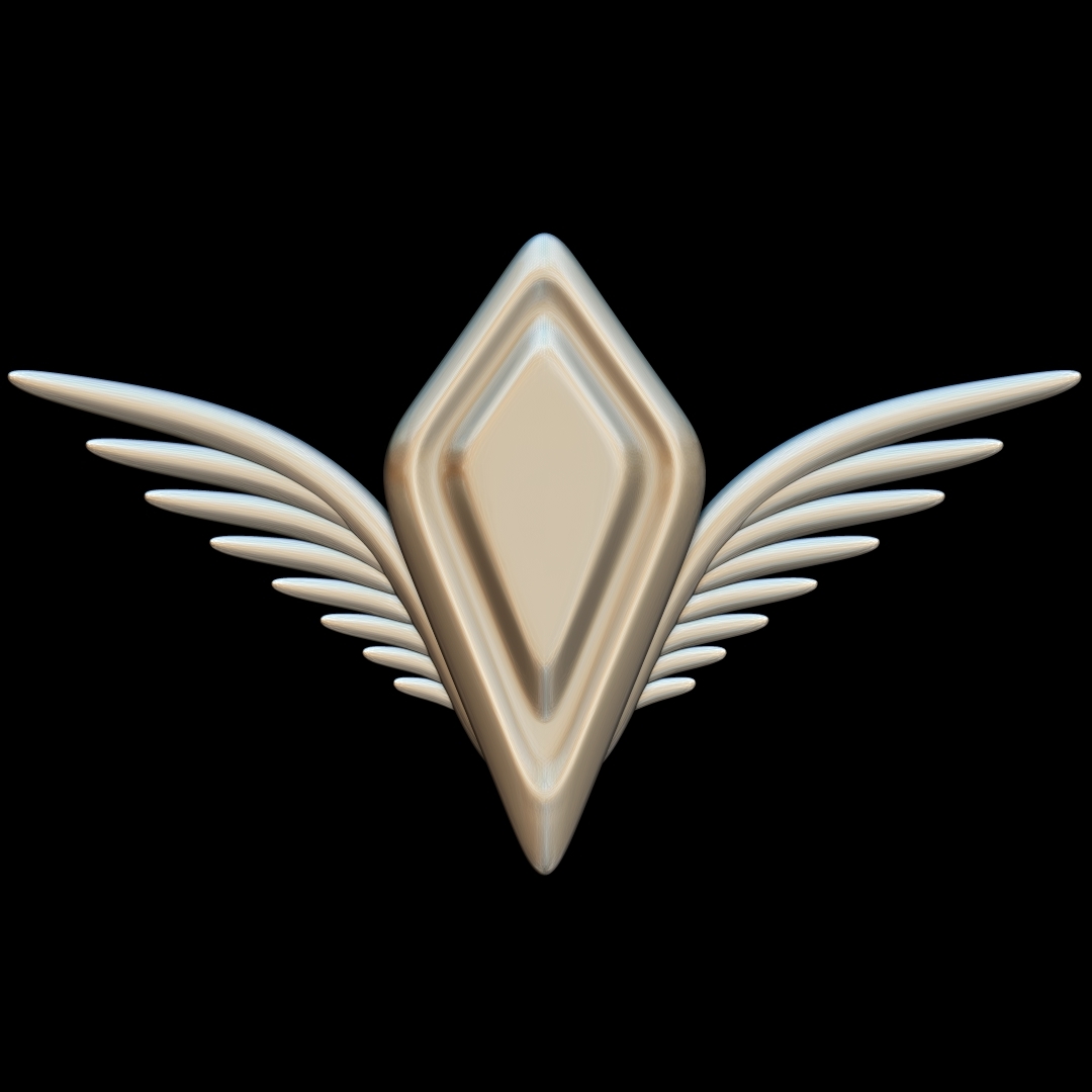 3d wings crest